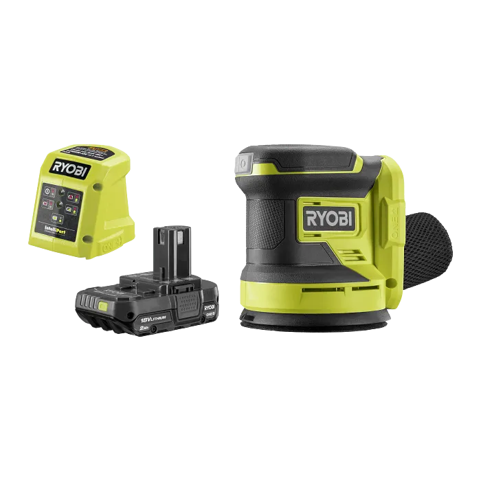 Ryobi 18V ONE+ 125mm Random Orbital Sander 2ah Kit